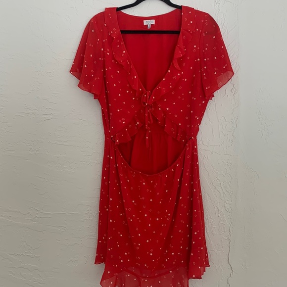 Tobi | Dresses | Tobi Brand Red With White Stars Size Exlarge Dress ...
